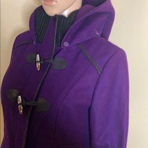 Guess | Jackets & Coats | Guess Purple And Black Pea Coat Size Medium ...